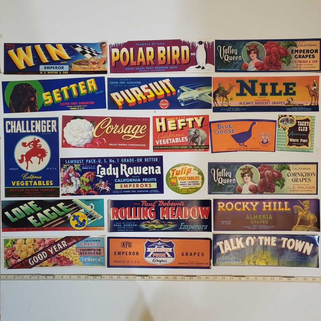 Produce Labels 20 NOS new-old Stock - Etsy