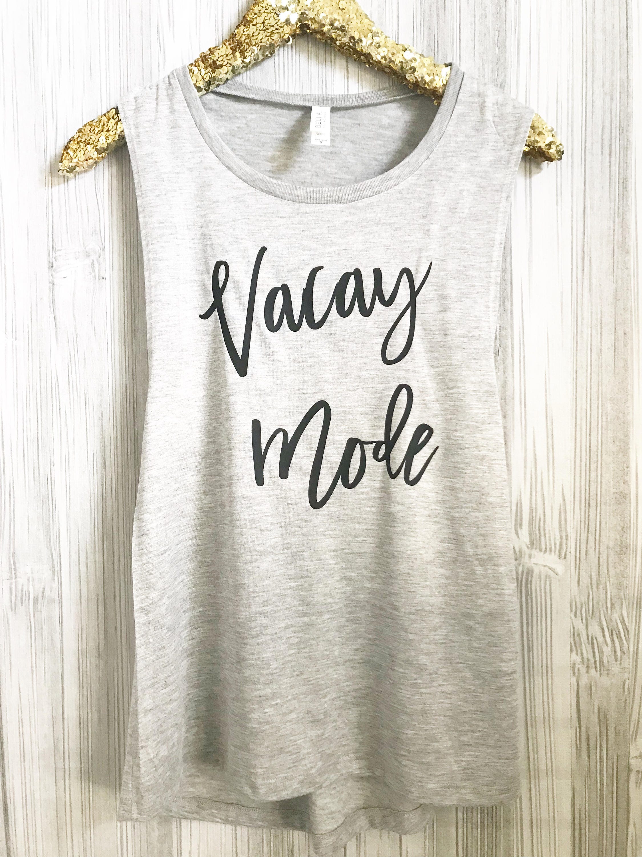 Vacay Mode Tank Vacay Mode Flowy Muscle Tank Vacation - Etsy