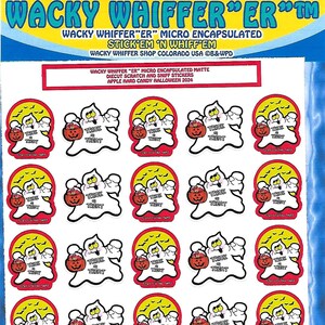 Halloween Wacky Whiffer ER Ghost Apple Hard Candy Diecut Scratch and ...