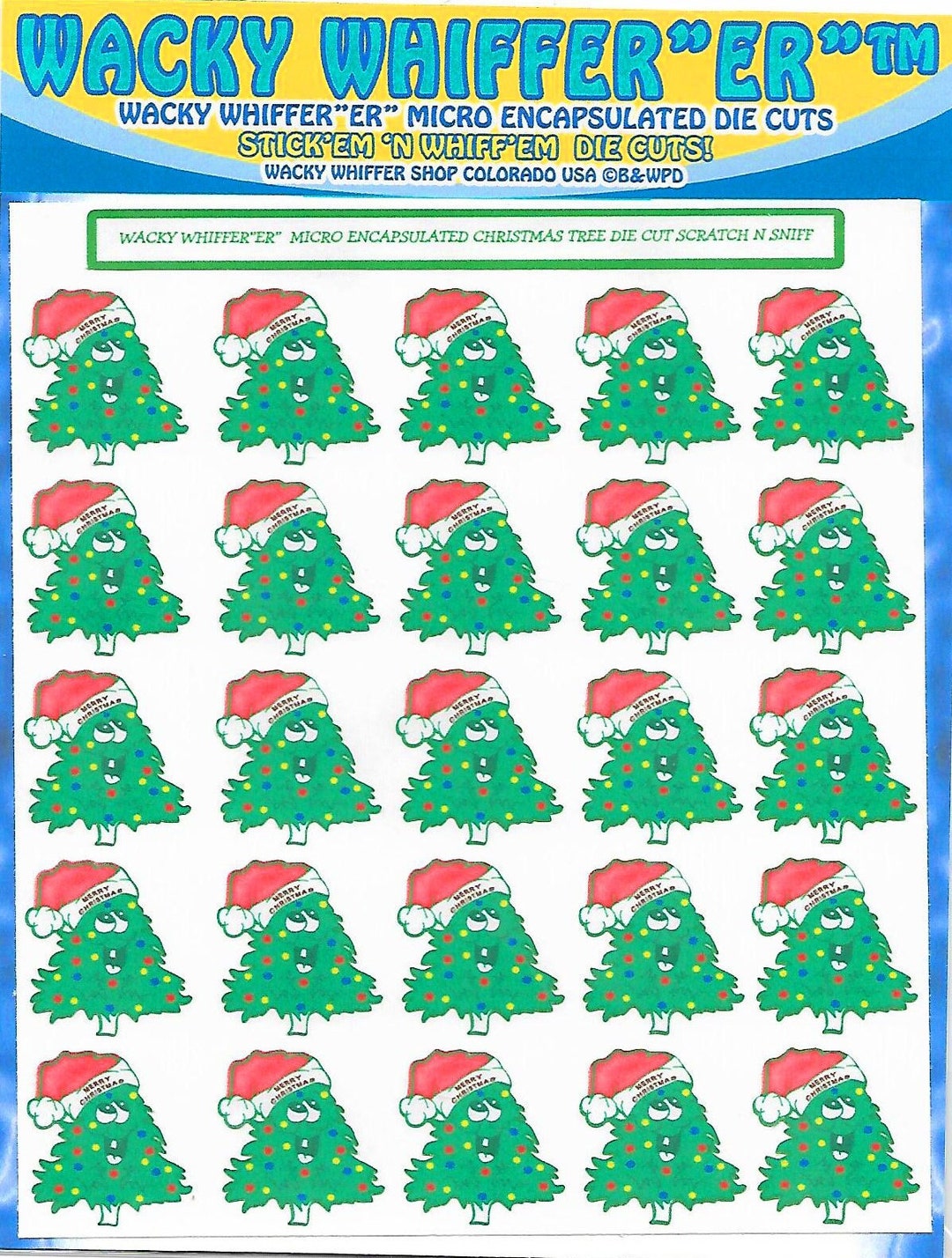 Christmas Tree Scratch and Sniff Stickers: 25 Wacky Whiffer ER Die Cuts ...