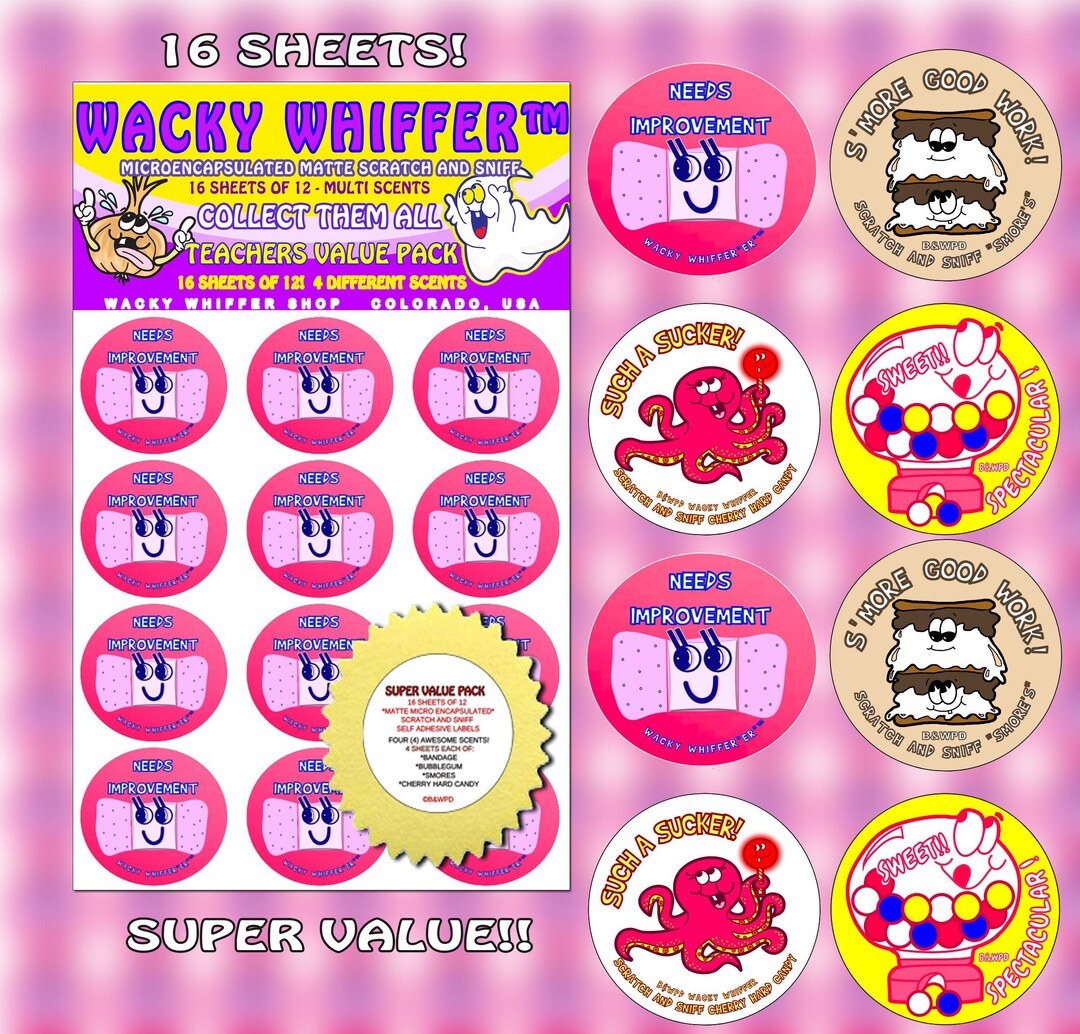 Scratch and Sniff Sticker Variety Pack Scented Stickers for Kids ...