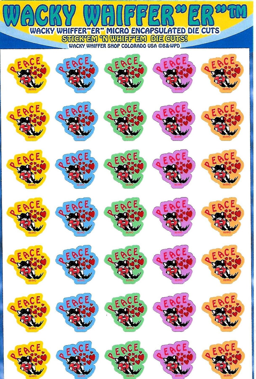 35 DIE CUTS Wacky Whiffer er Microncapsulated Watermelon Valentines Big ...