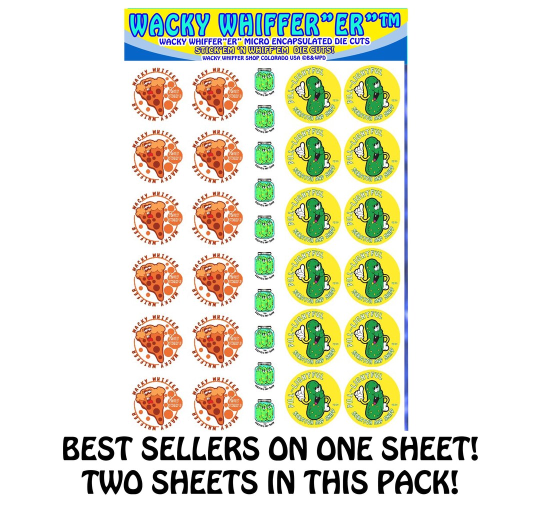 Pizza & Dill Pickle Scratch and Sniff Stickers - 68 Pack. Combo Scented ...