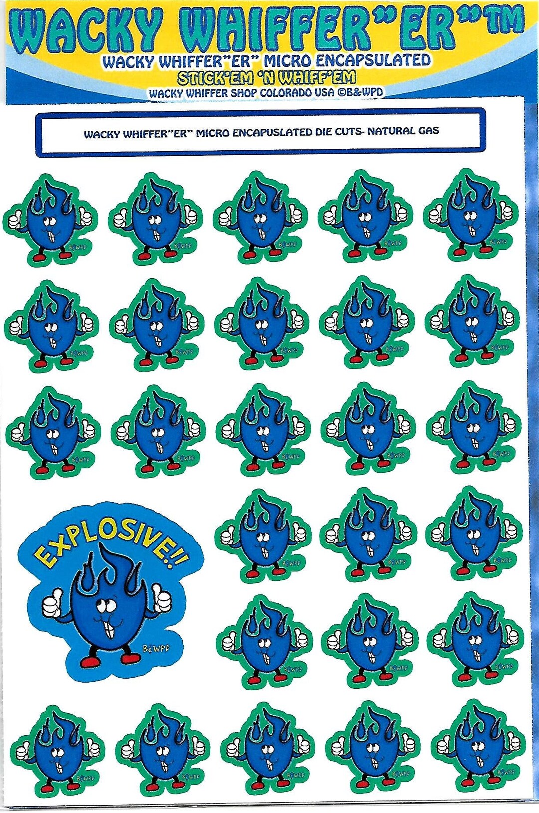27 DIE CUTS Wacky Whiffer er Micron Encapsulated Natural Gas Scratch ...