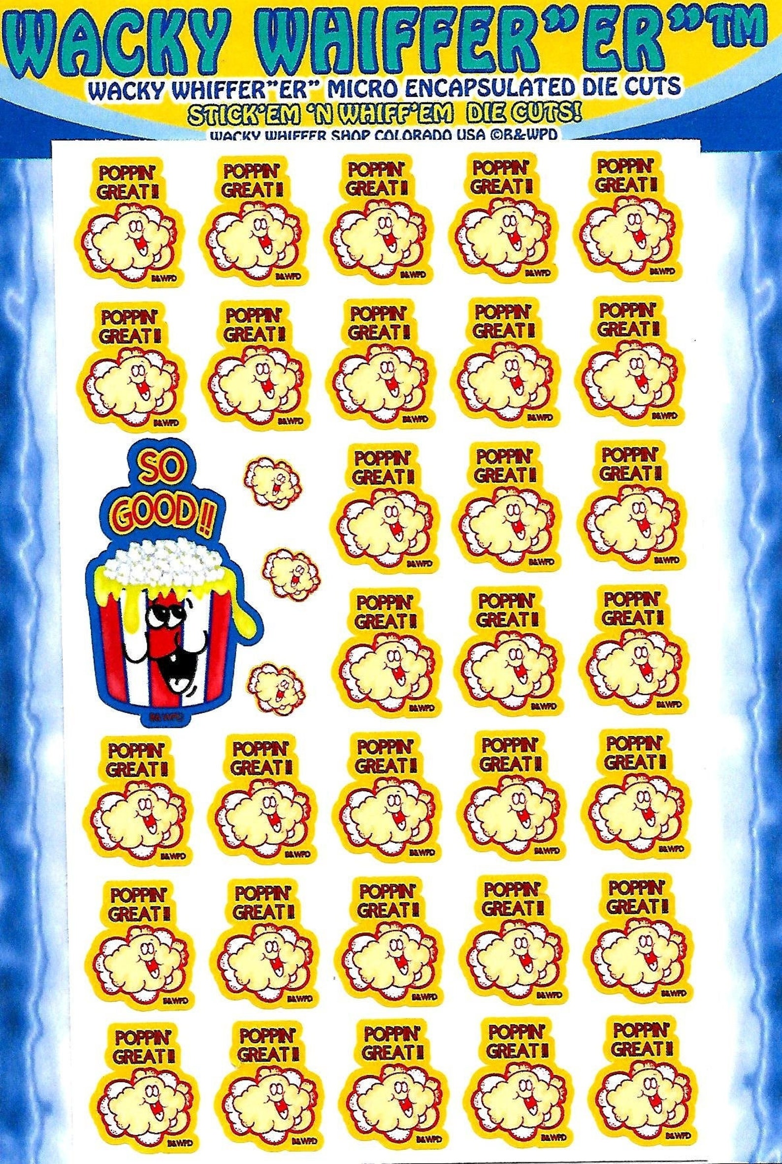 35 DIE CUTS Wacky Whiffer er Micro Encapsulated Popcorn. Scratch and ...