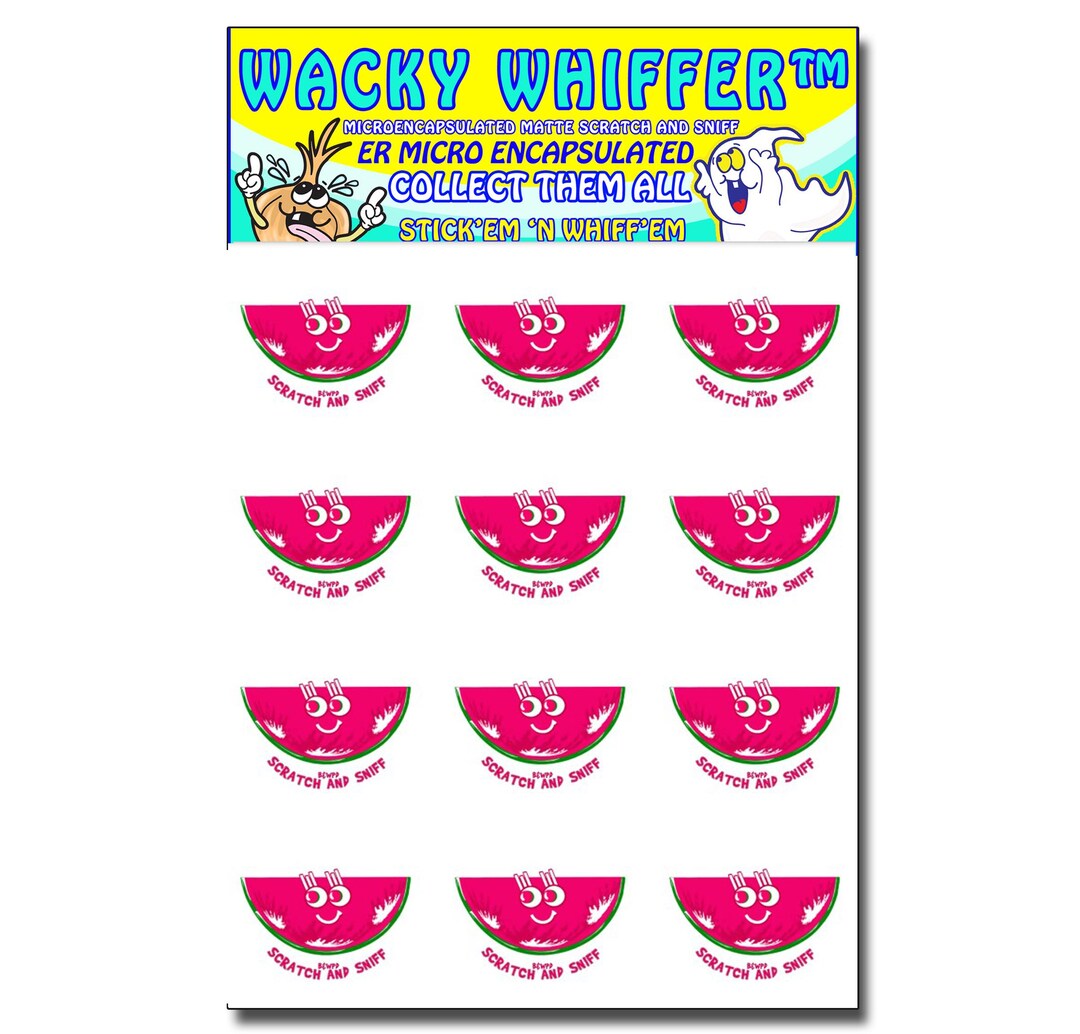 Nostalgic Watermelon Scented Scratch and Sniff Stickers. Watermelon ...