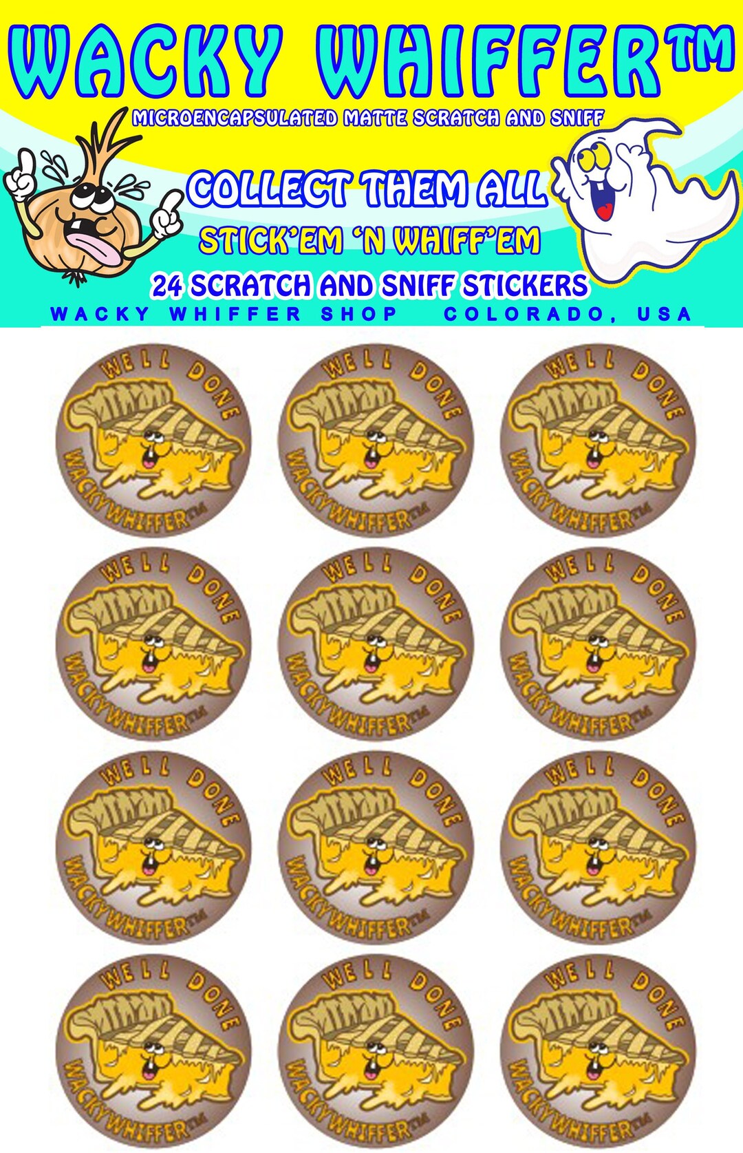 Wacky Whiffer Apple Pie Scratch and Sniff Stickers - 24 Pack - Etsy