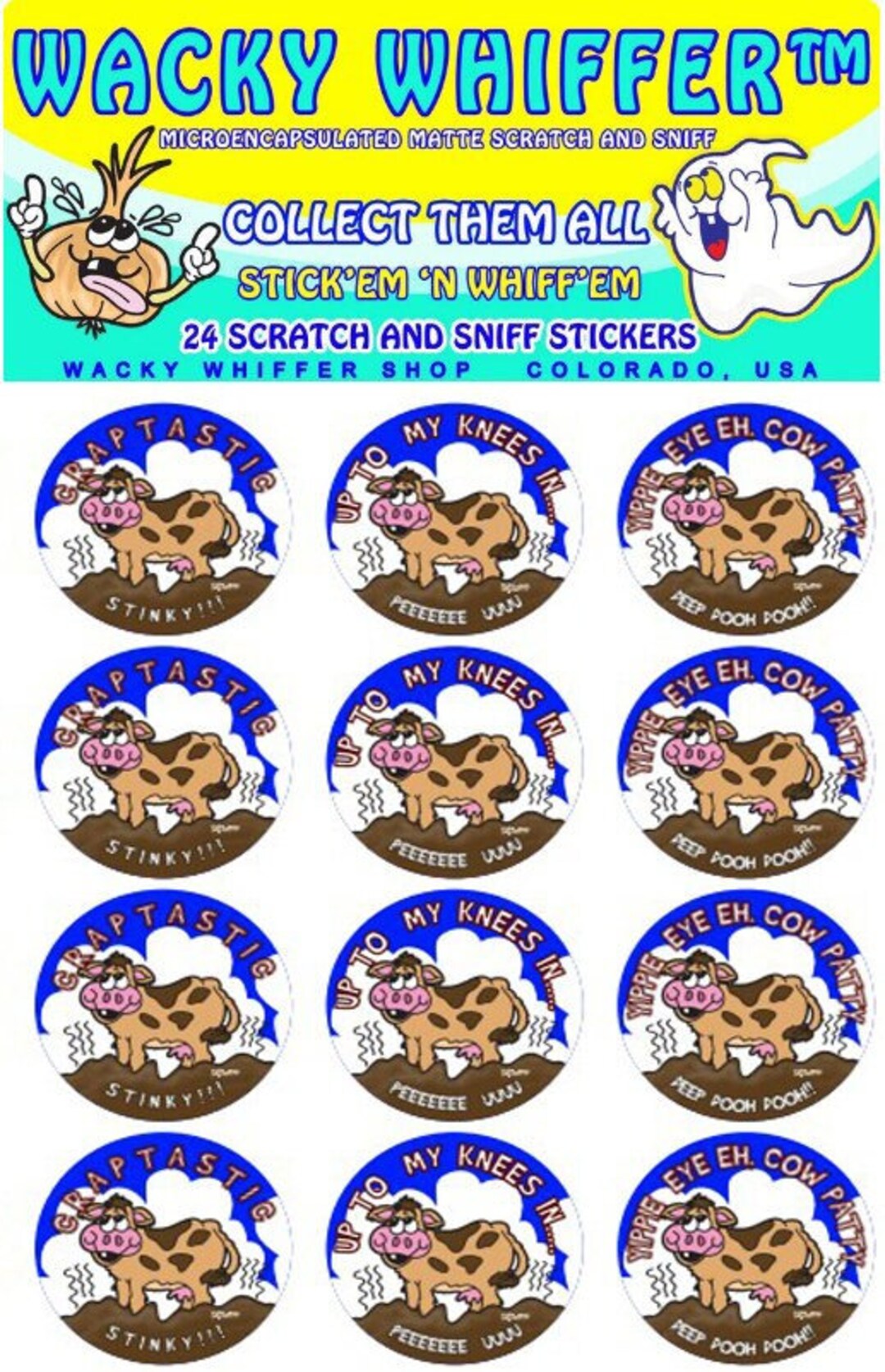 Stinks!! 24 Pack Wacky Whiffer "er" MATTE Micoencapsulated Scratch and ...