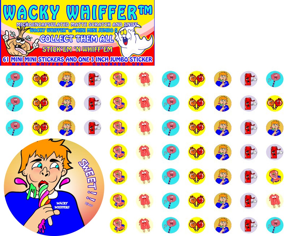 Wacky Whiffer Tropical Twist Scratch and Sniff Stickers - 62 Matte ...