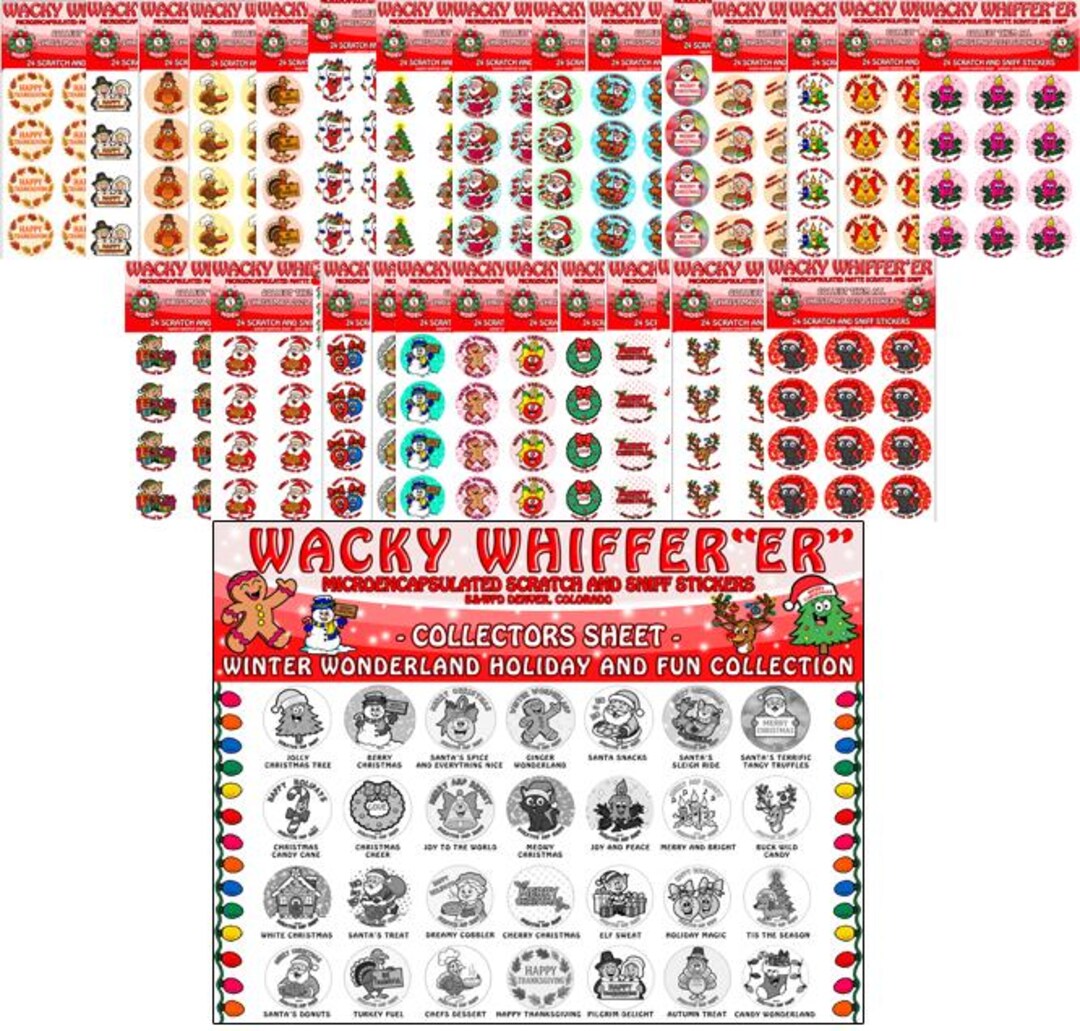 Wacky Whiffer Christmas Scratch and Sniff Sticker Bundle - Etsy
