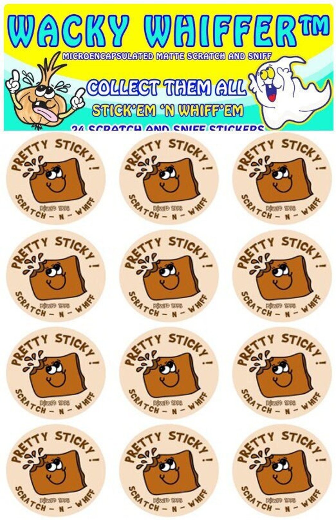 Salted Caramel Scented Stickers: 1980s Style Scratch and Sniff (24 Pack ...