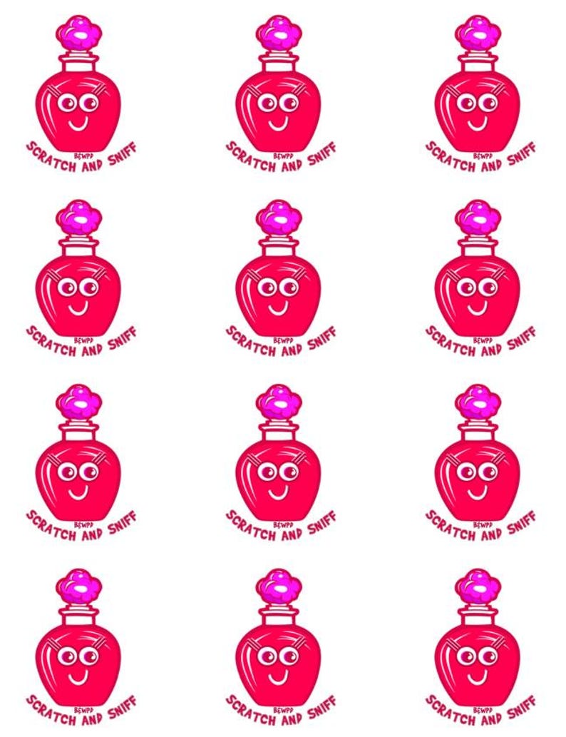 Perfume Scratch and Sniff Stickers: Wacky Whiffer ER Brand - Etsy