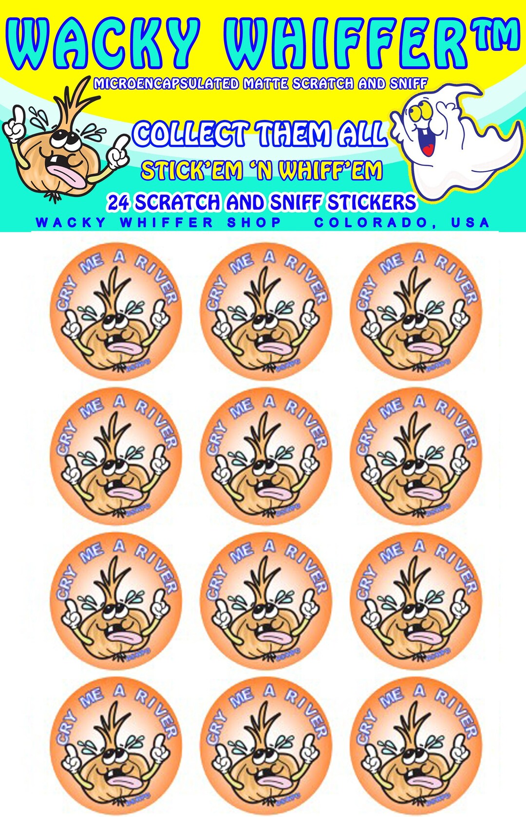 Wacky Whiffer Onion Scratch and Sniff Stickers - 24 Pack - Etsy