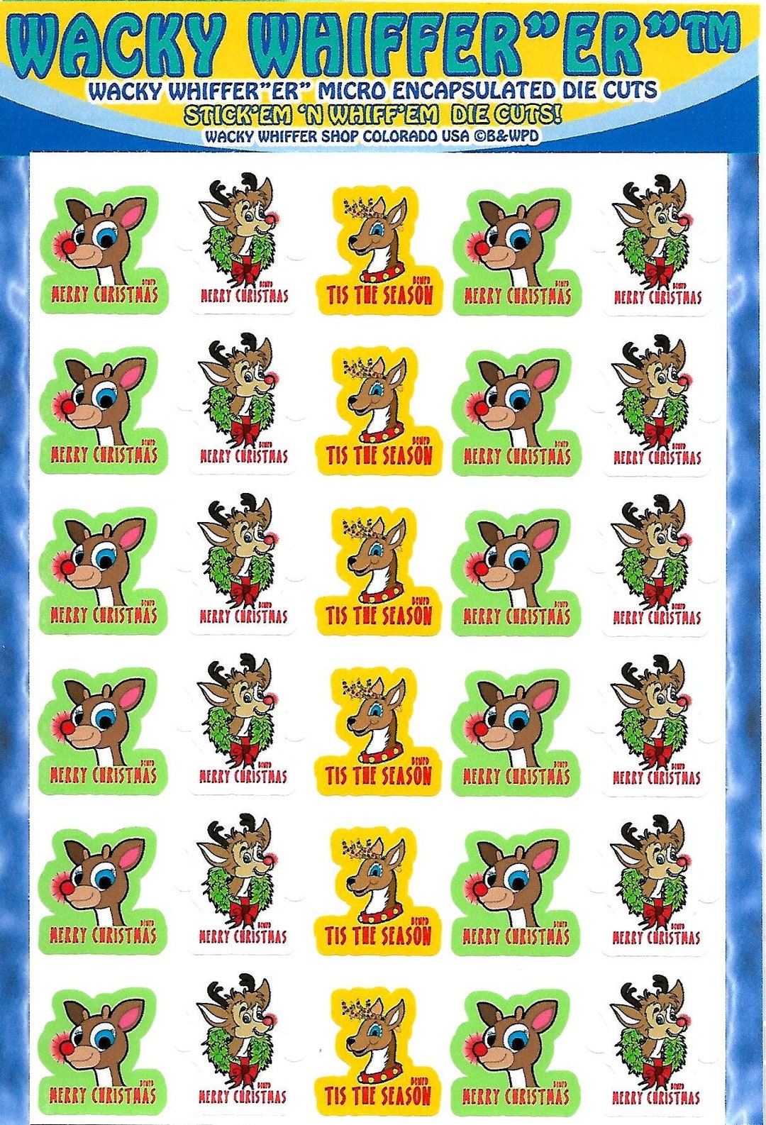 30 DIE CUTS! Wacky Whiffer "er" Microncapsulated Cherry Christmas Big ...