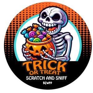 Skeleton Scratch-and-sniff Stickers for Kids – Spooky Scented Halloween ...