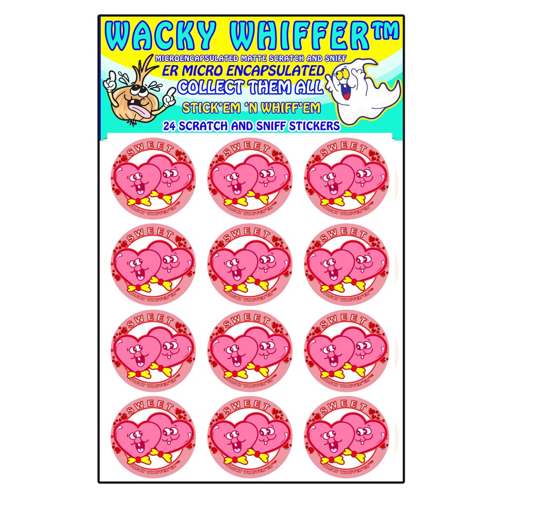 Valentines Day Juicy Pink Bubblegum Heart Scented Scratch and Sniff ...