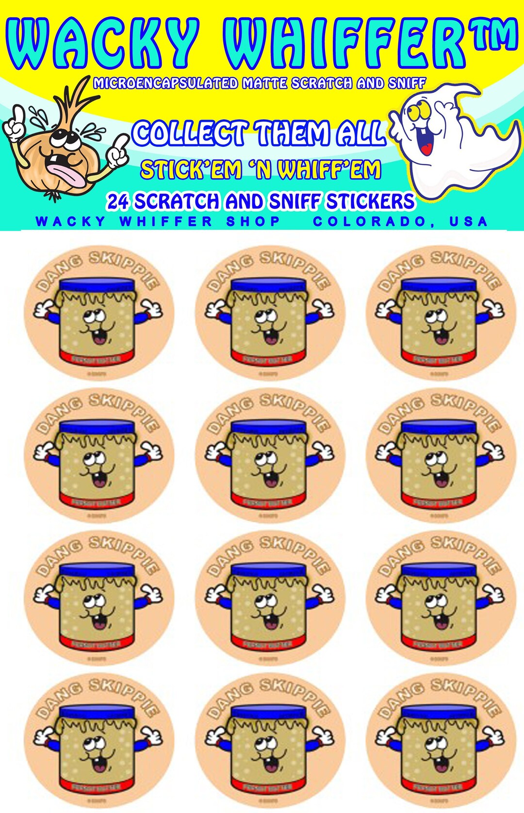 24 Pack Wacky Whiffer "er" MATTE MICROENCAPSULATED Scratch and Sniff ...