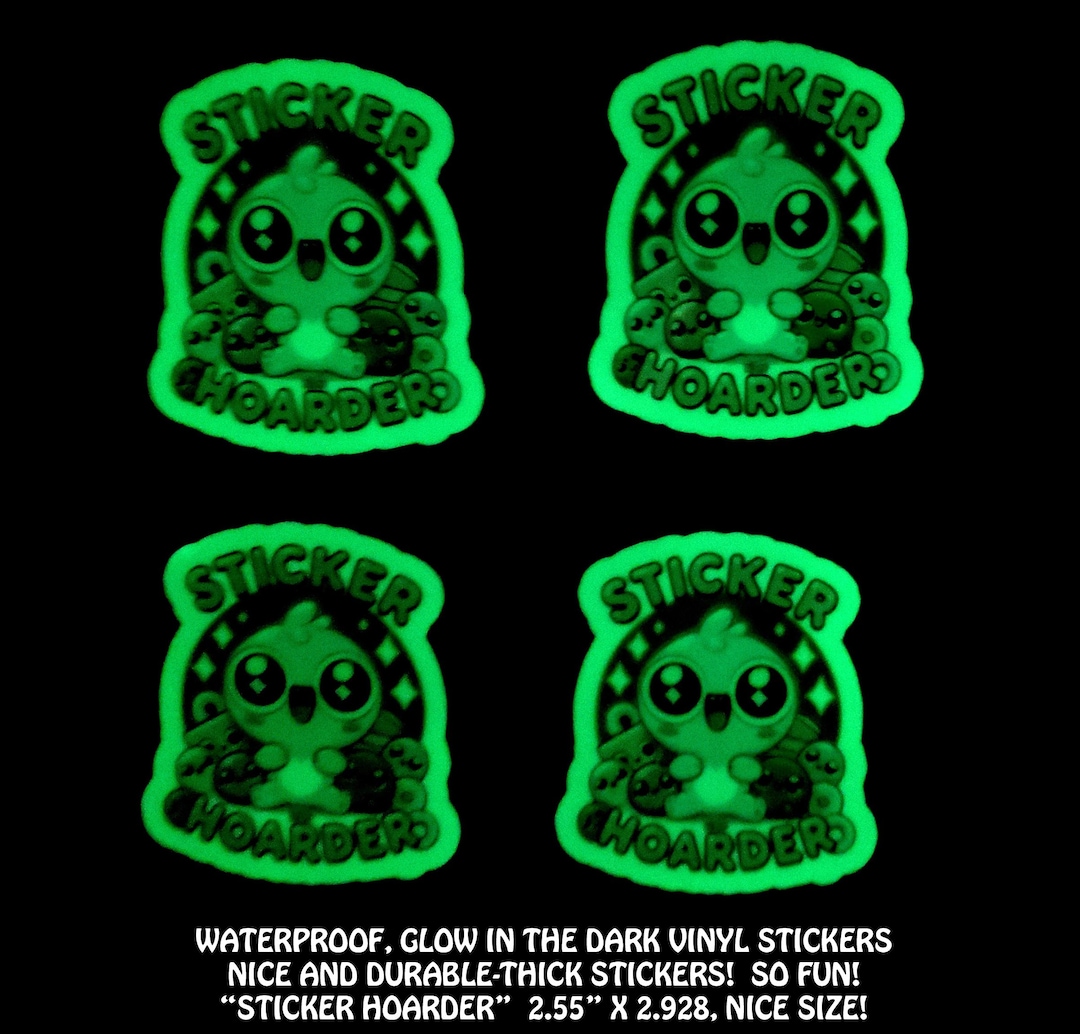 Glow in the Dark Waterproof Vinyl Stickers. Sticker Hoarder Glow in the ...