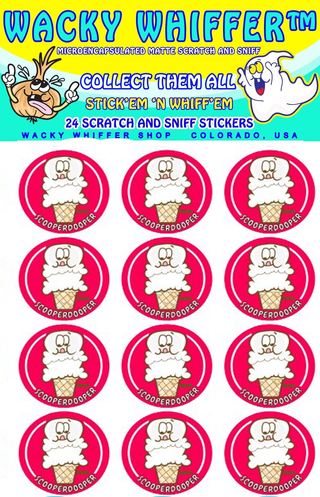Vanilla Scented Scratch and Sniff Stickers. Vanilla Cone Sniff Stickers ...