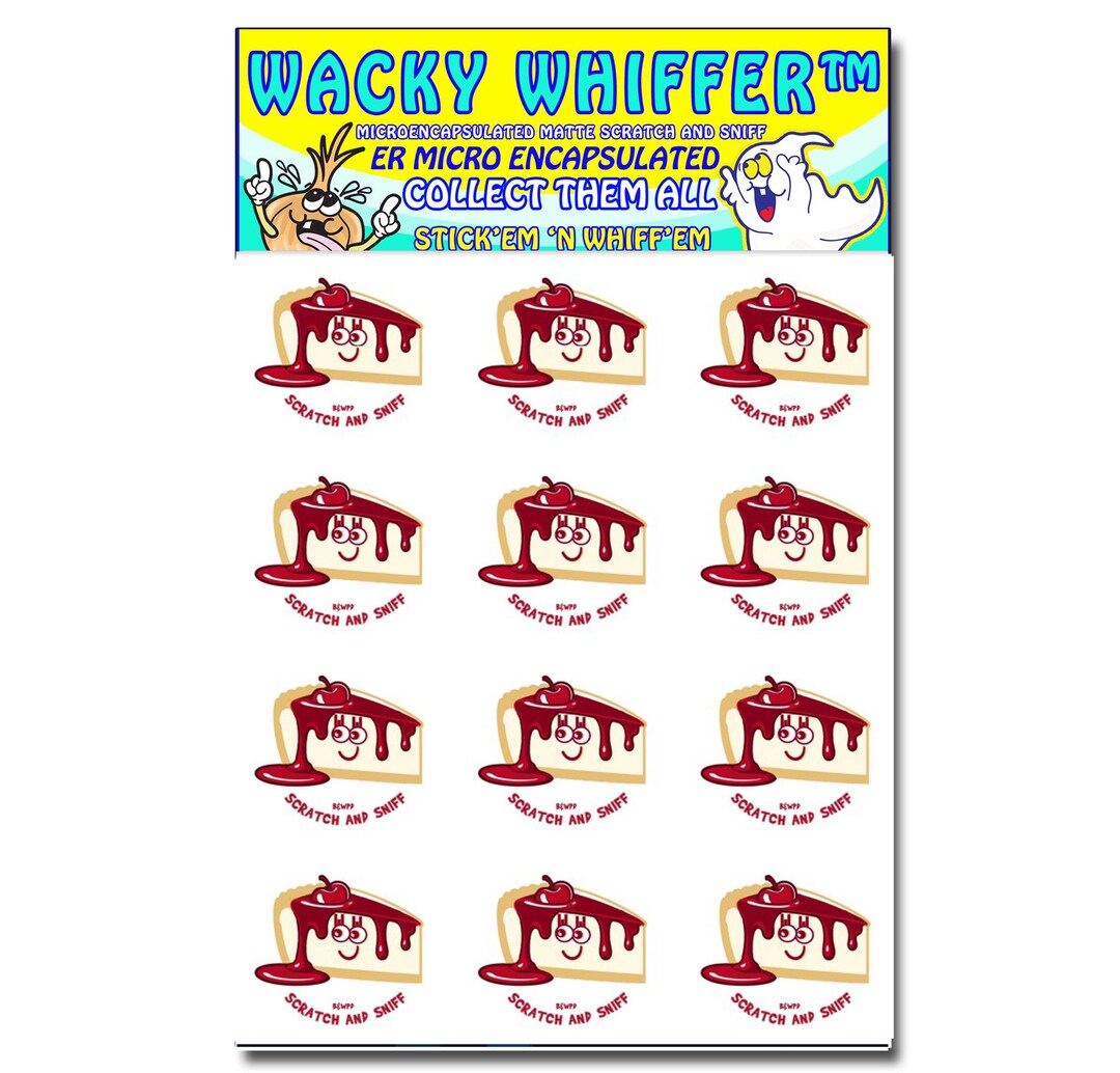 Wacky Whiffer Cherry Cheesecake Scratch and Sniff Stickers - Etsy