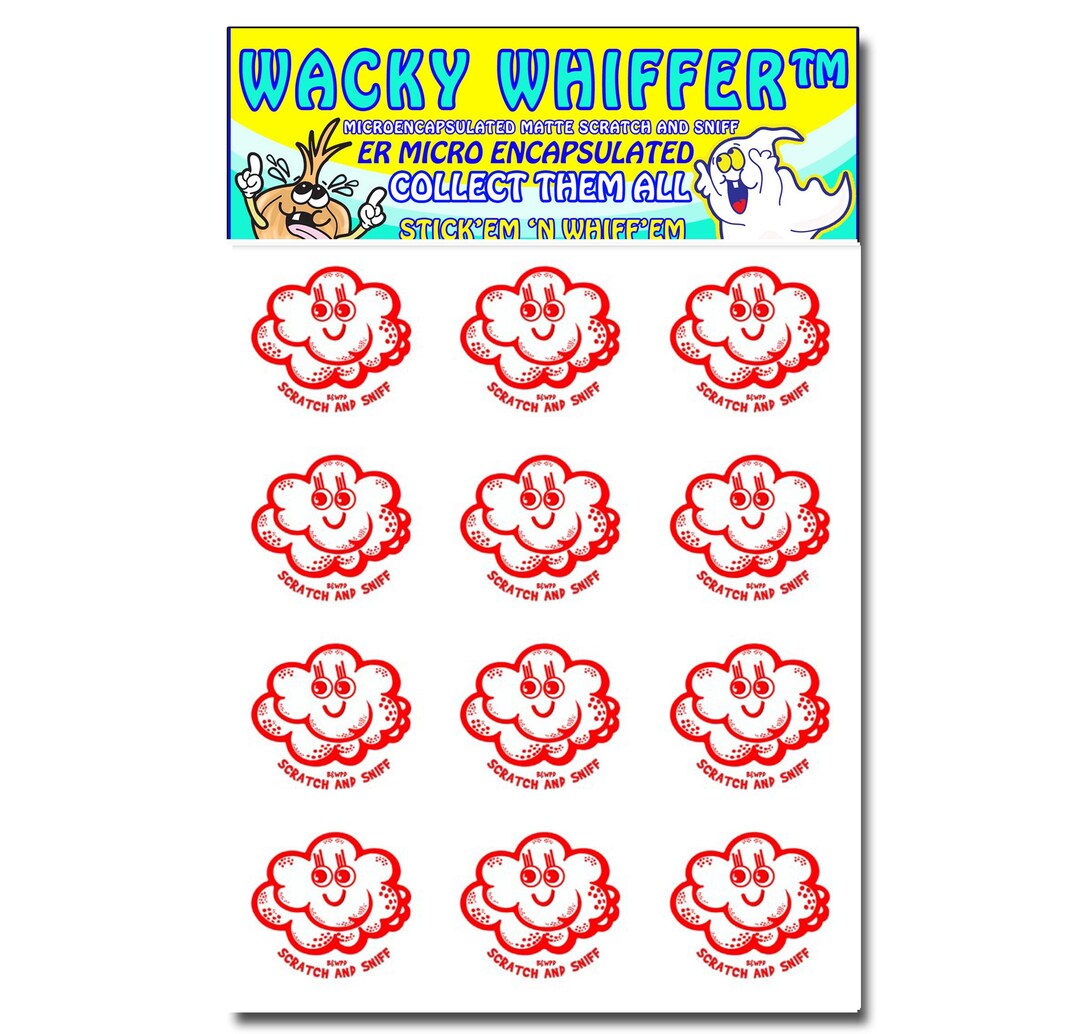 Nostalgic Popcorn Scented Scratch and Sniff Stickers. Popcorn Scratch ...