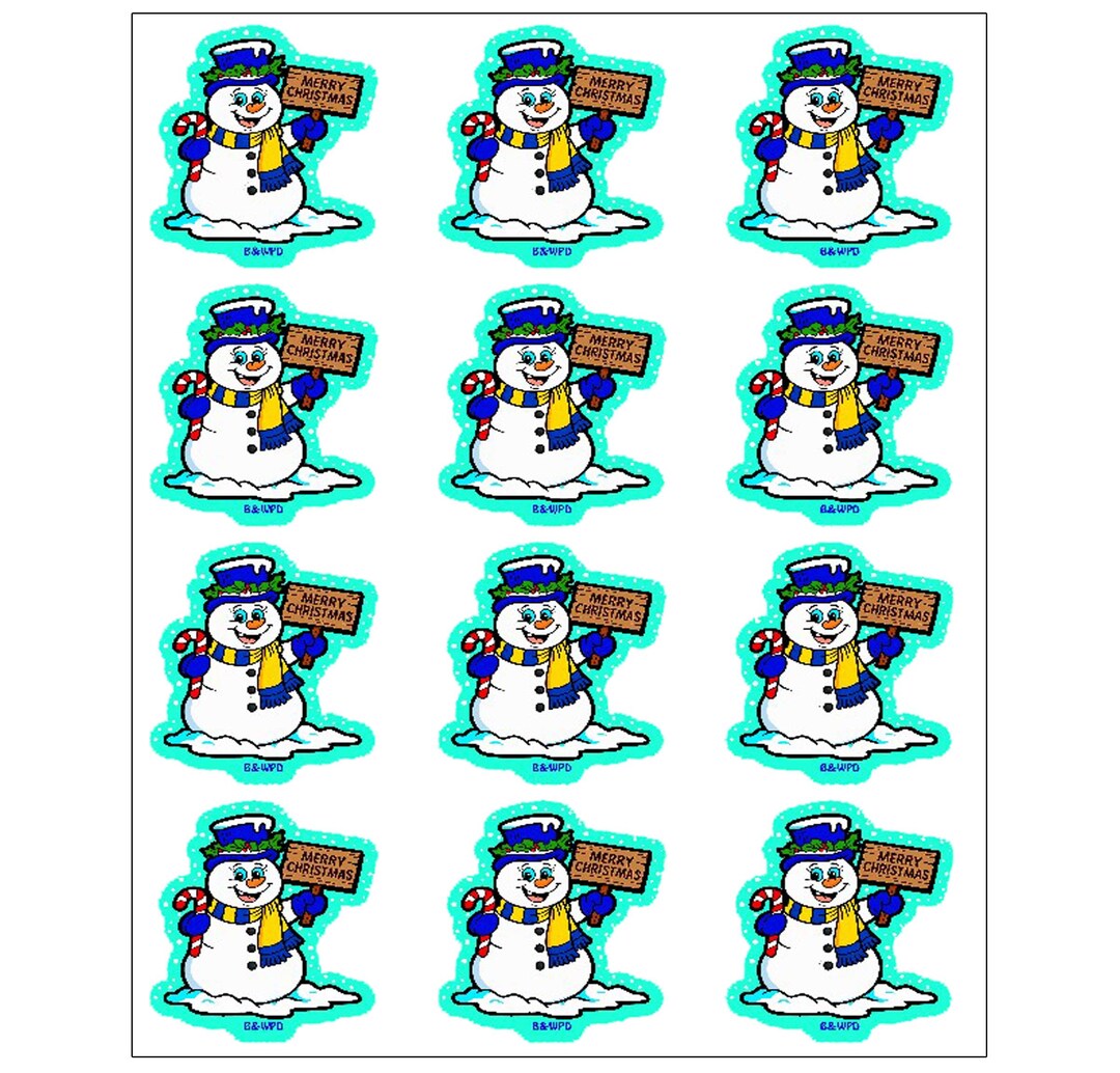 Snowman Scratch and Sniff Stickers: Berry Christmas Scented ER - Etsy