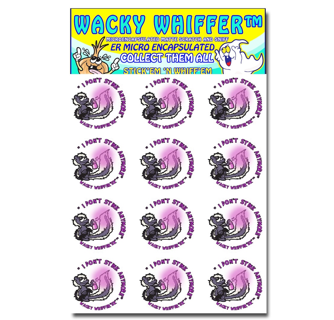 Rose Scented Skunk Stickers: 80s Style Scratch and Sniff - 24 Pack - Etsy