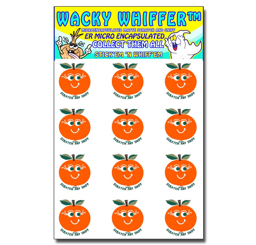 Nostalgic Orange Scented Scratch and Sniff Stickers. Orange Scratch and ...