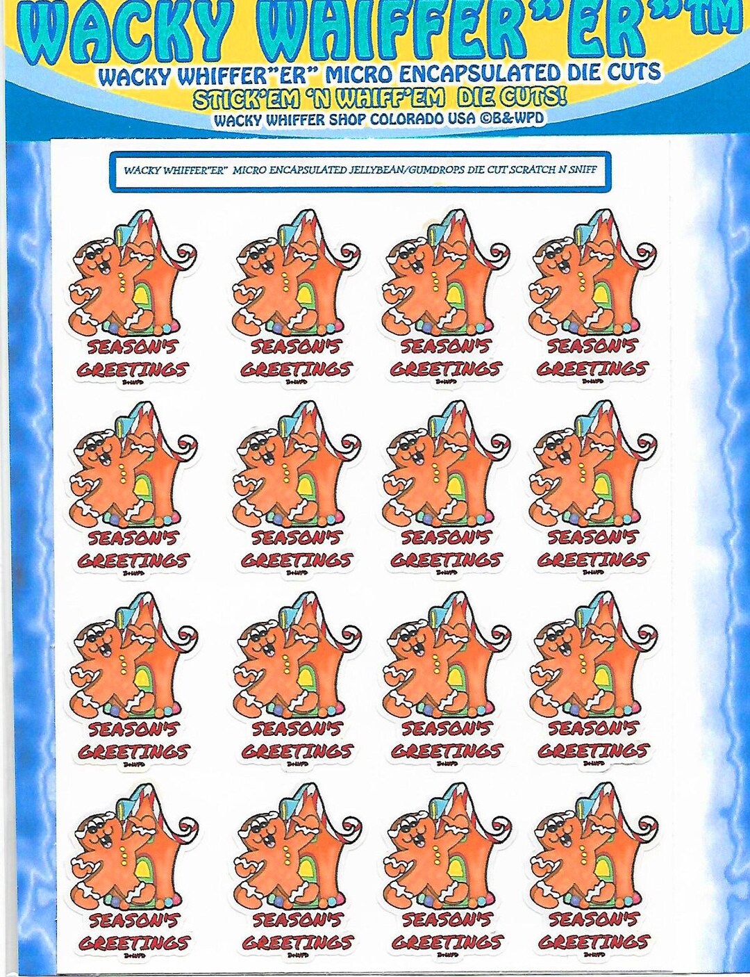 20 DIE CUTS! Wacky Whiffer "er" Microncapsulated Jellybean/gumdrop ...