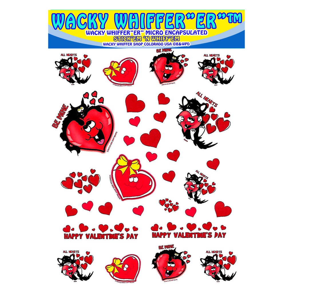 Valentines Day Scratch and Sniff Stickers. Watermelon Scented ...
