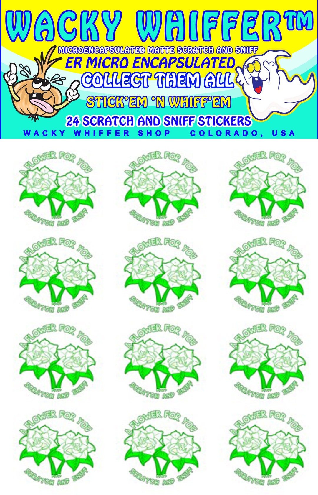 24 Pack Wacky Whiffer "er" MATTE MICROENCAPSULATED Scratch and Sniff ...