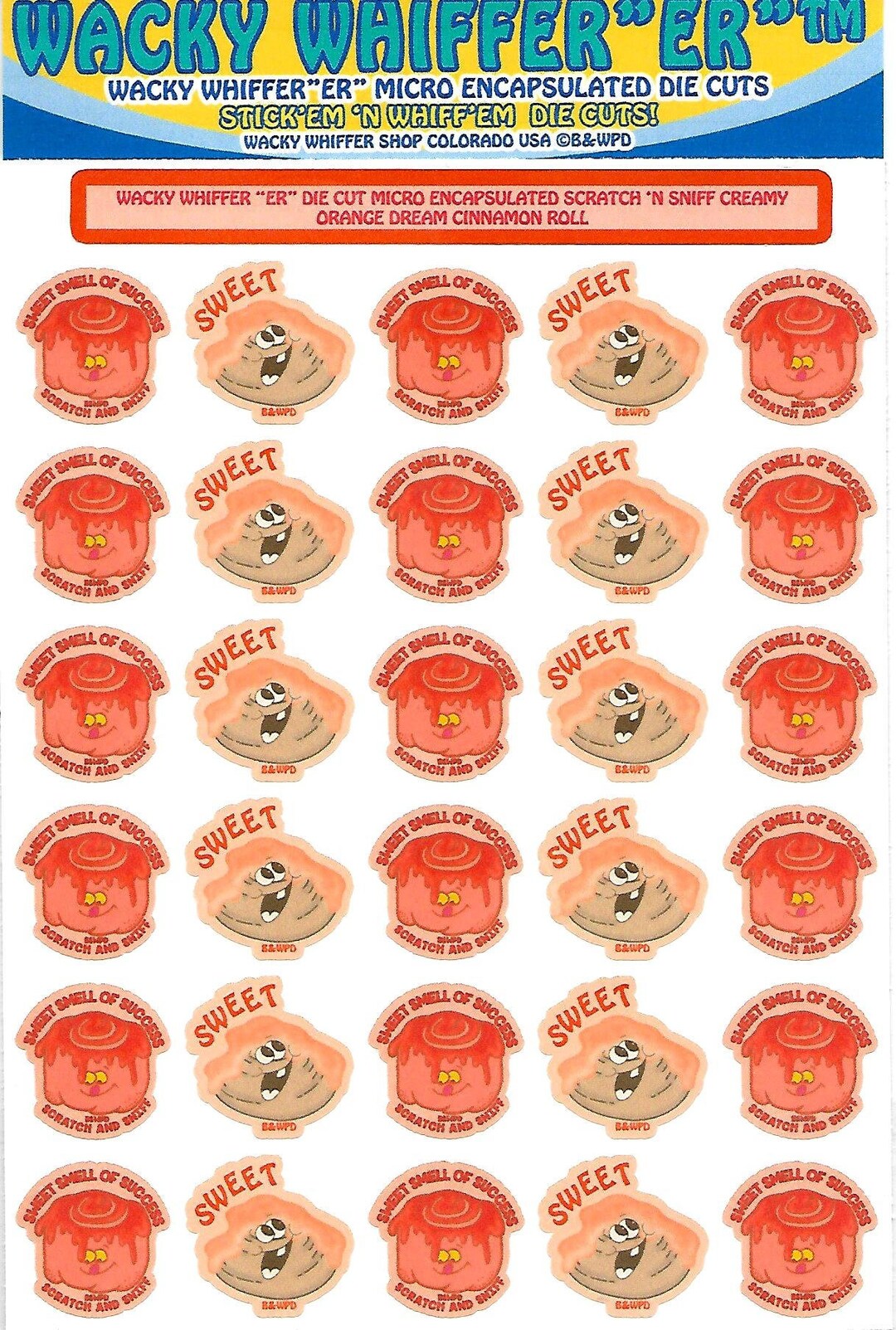 30 DIE CUTS! Wacky Whiffer "er" Micro Encapsulated Creamy Orange Dream ...