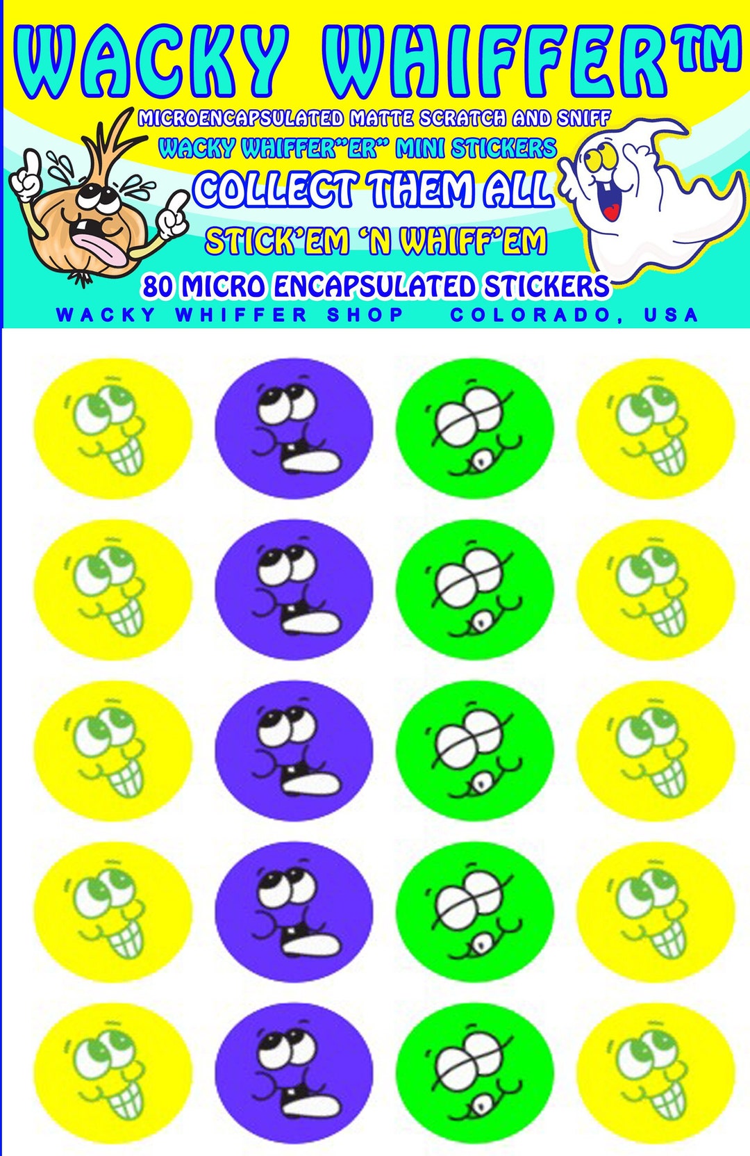 Wacky Faces Scratch and Sniff Stickers: Raspberry Lemonade Scent (80 Ct ...