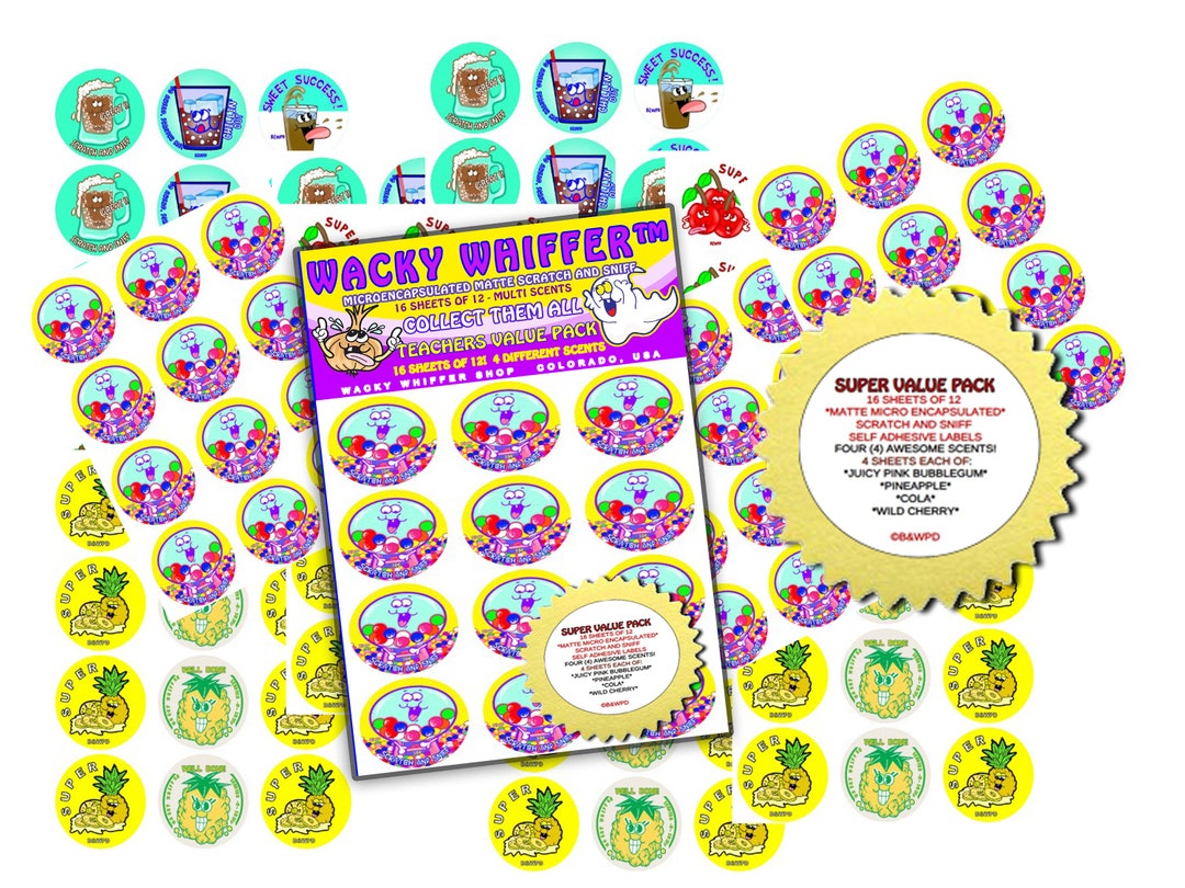 Scratch and Sniff Stickers Fun for Kids, Teachers & Collectors Fun ...