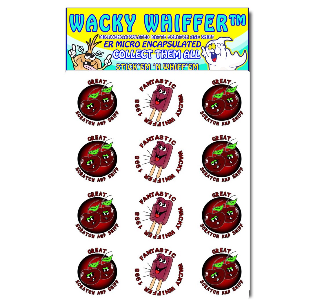 Black Cherry Bomb Matte Microencapsulated Scratch and Sniff Stickers ...