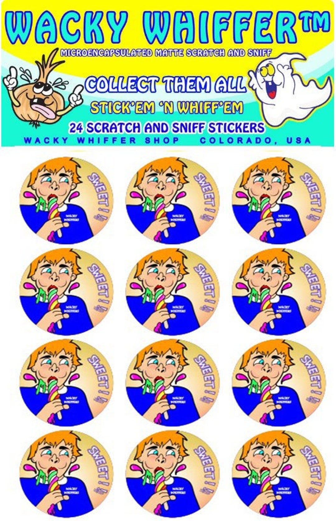 24 Pack Wacky Whiffer "er" MATTE MICROENCAPSULATED Scratch and Sniff ...
