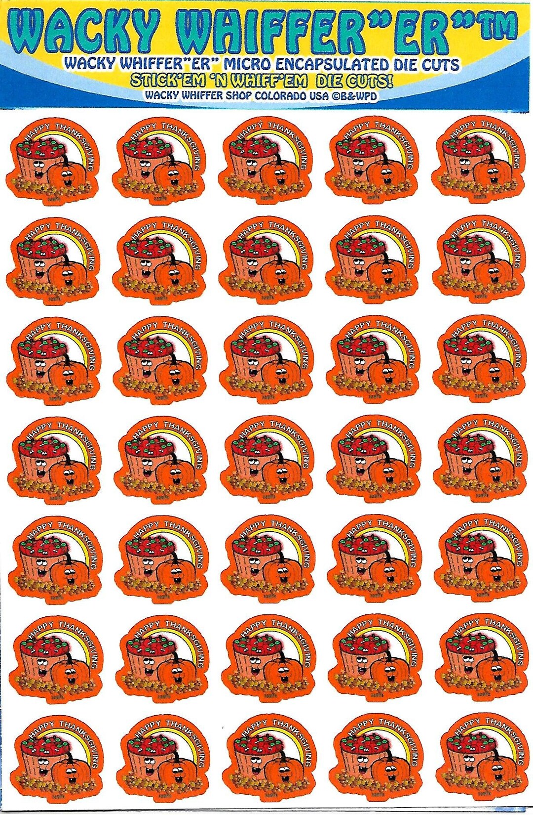 35 DIE CUTS! Wacky Whiffer "er" Microncapsulated Spiced Cider ...