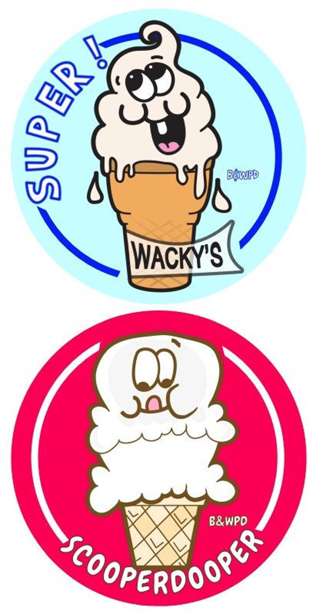 BRAND NEW Vanilla Cone Micro Encapsulated Jumbo 5 Inch Stickers. 2pack ...