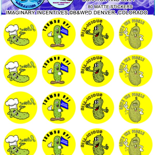 Scratch and Sniff Pickle Stickers - Etsy