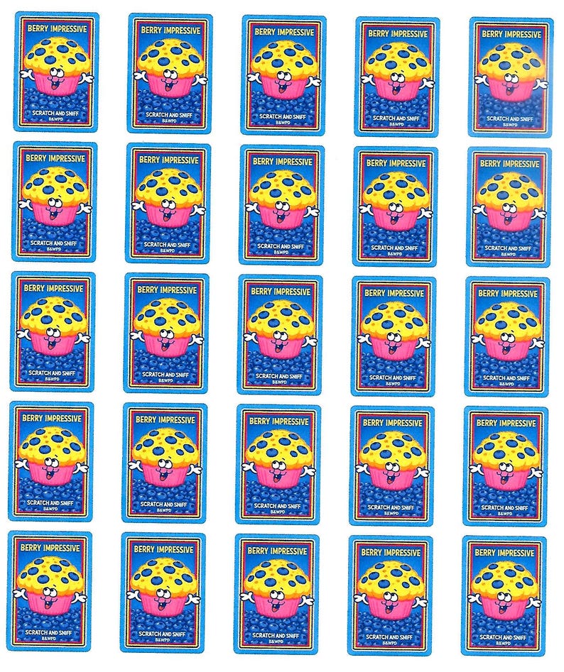 Blueberry Muffin Scratch and Sniff Stickers. Long Lasting Scent. Jumbo ...