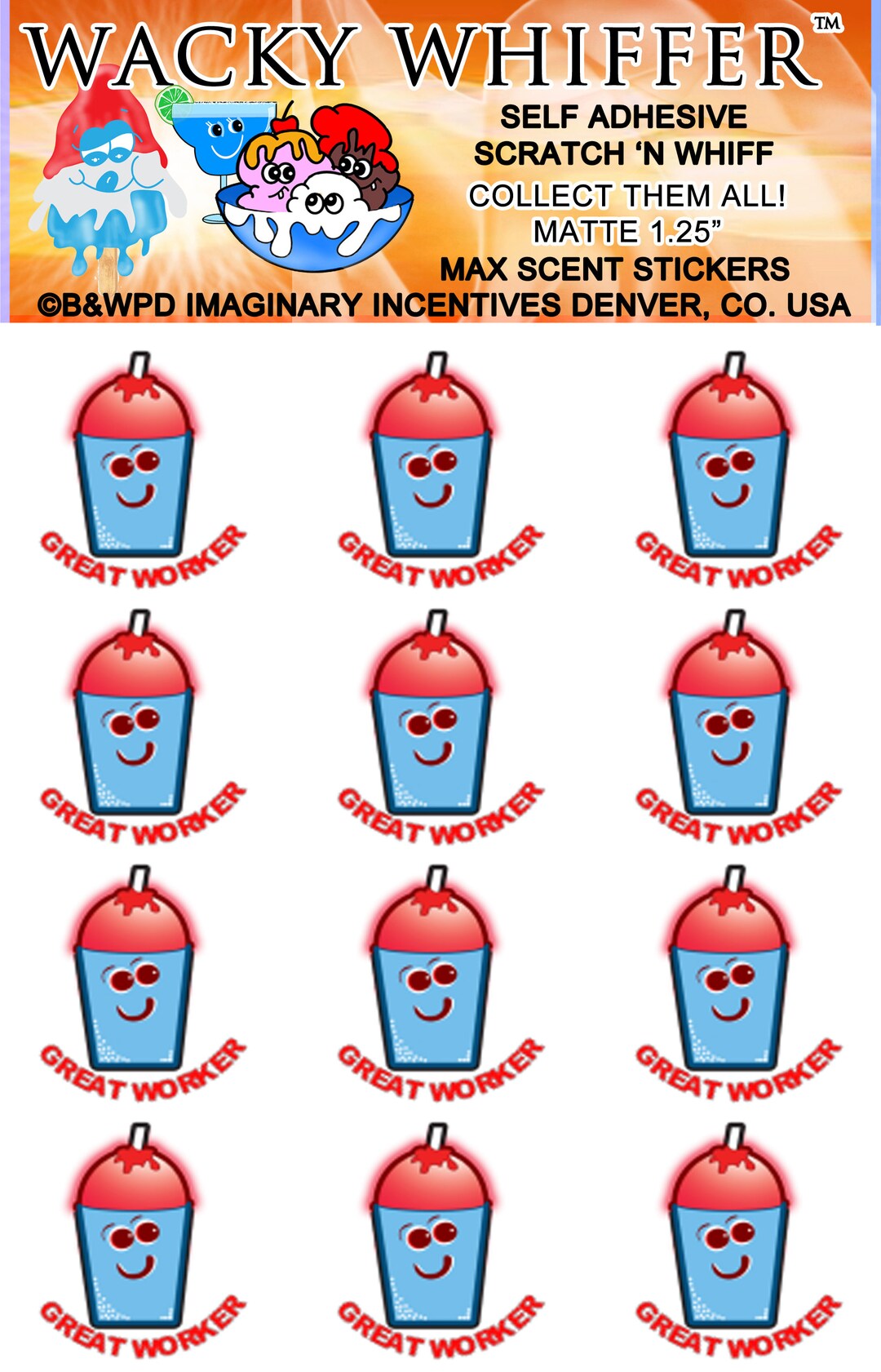 Wacky Whiffer Whiffers Matte MAX SCENT Scratch and Sniff - Etsy