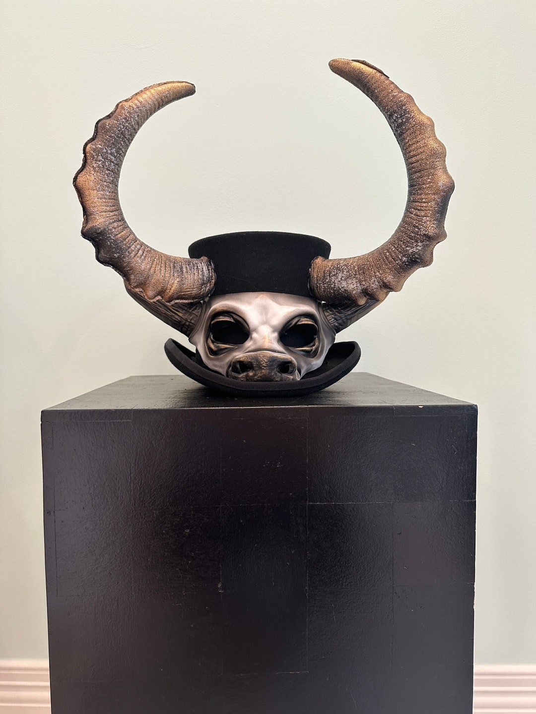 Top Hat With Bull Horns. Unique Animal Costume. - Etsy
