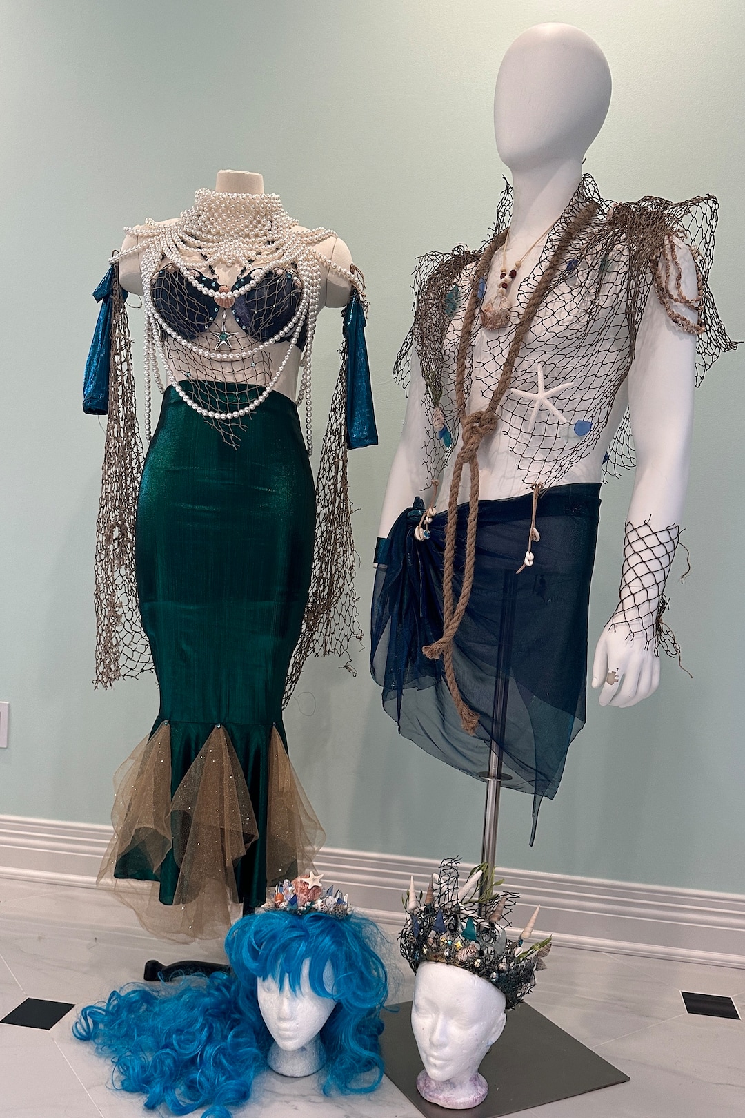 Mermaid/merman Costume. Couples Costume - Etsy