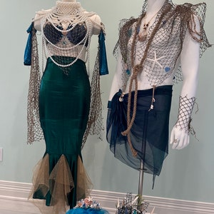 Mermaid/merman Costume. Couples Costume - Etsy