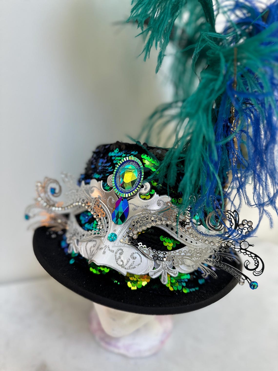 Burlesque Hat/ Mardi Gras - Etsy