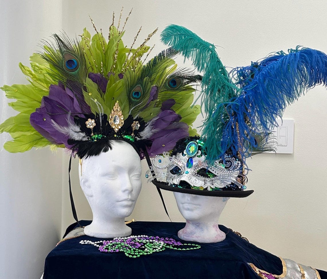 Burlesque Hat/ Mardi Gras - Etsy