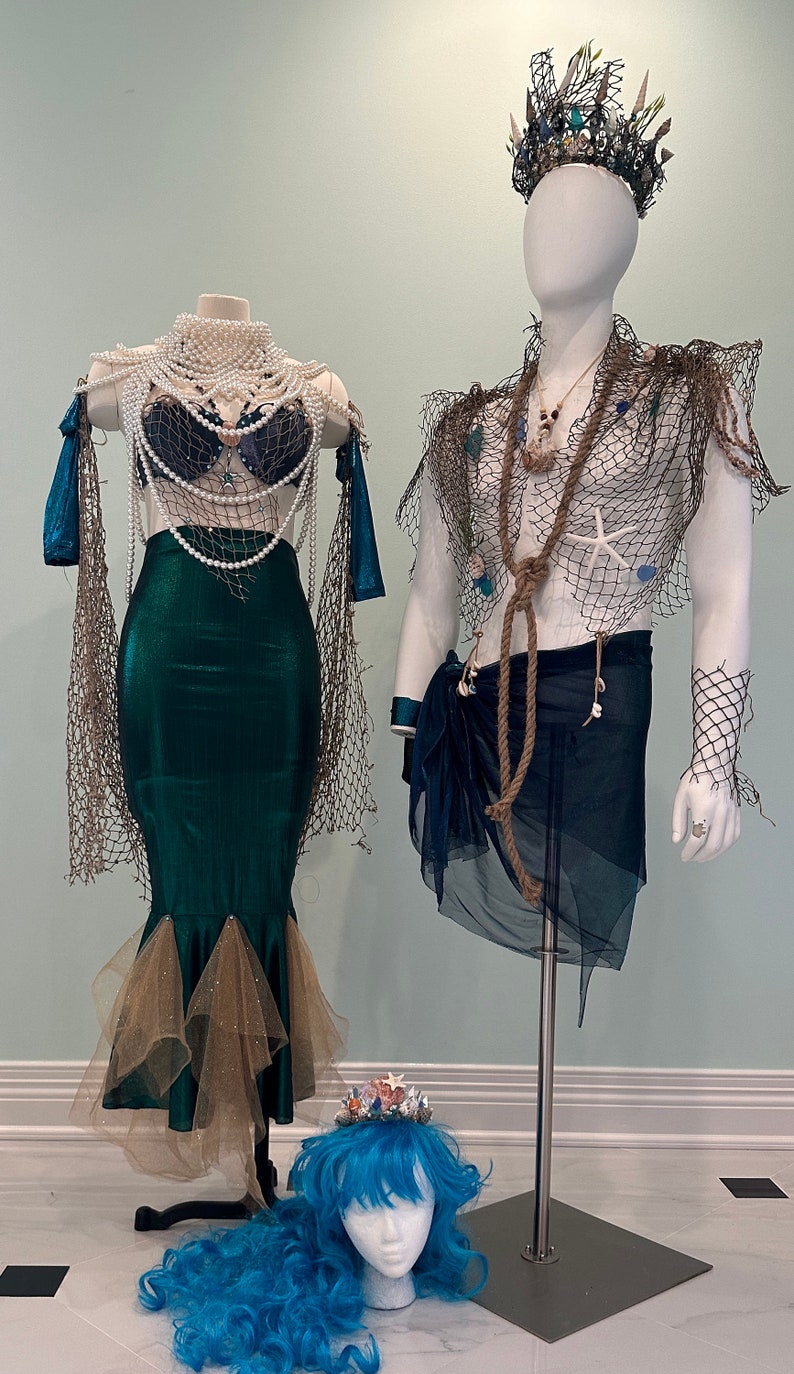 Mermaid/merman Costume. Couples Costume - Etsy