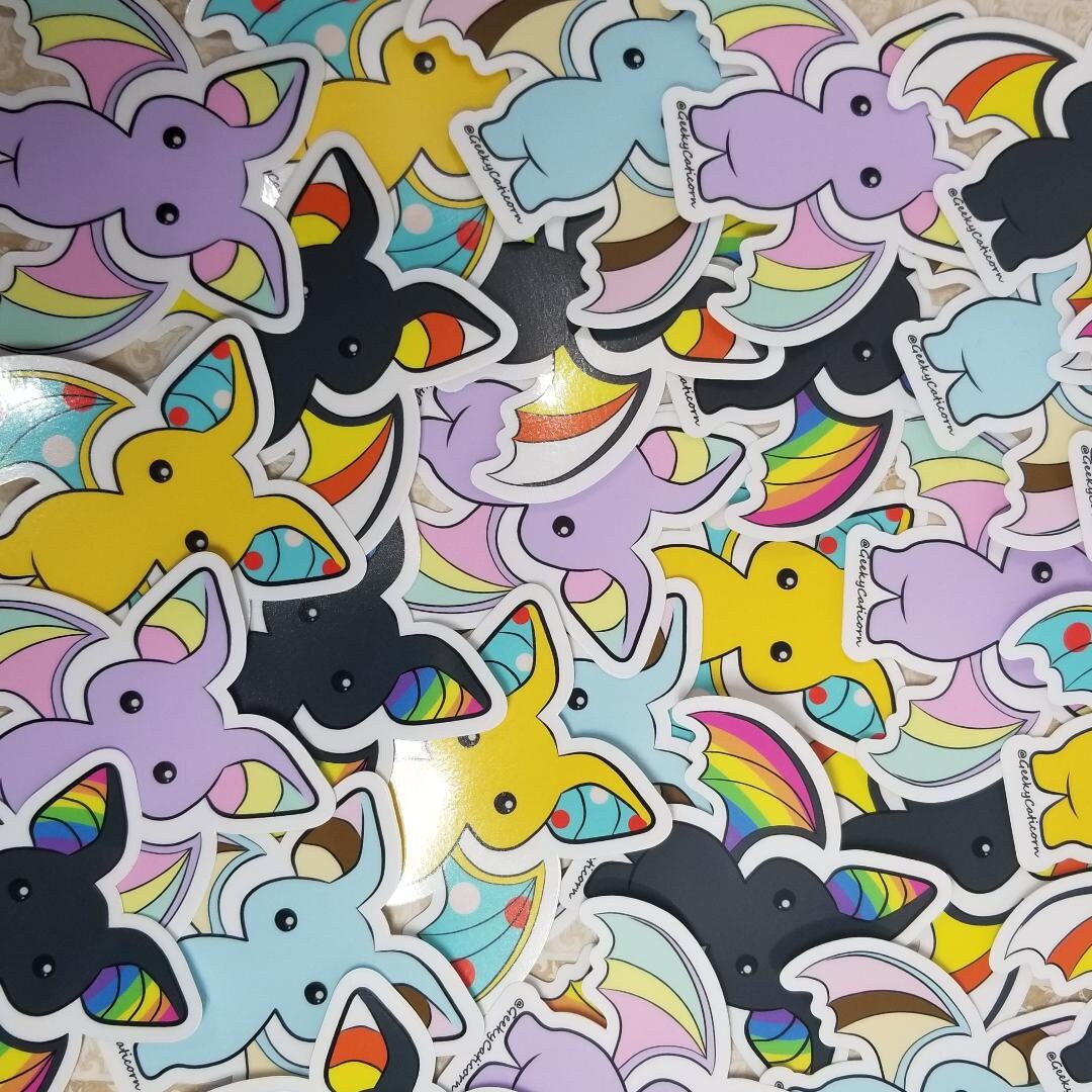 3" Vinyl Bat Stickers - Etsy