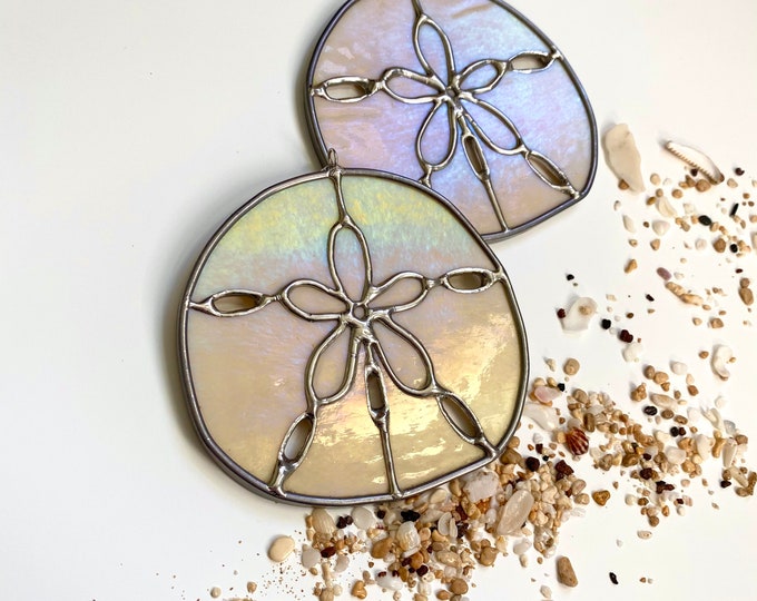 Made to Order Iridescent Sand Dollar Stained Glass1 | Etsy