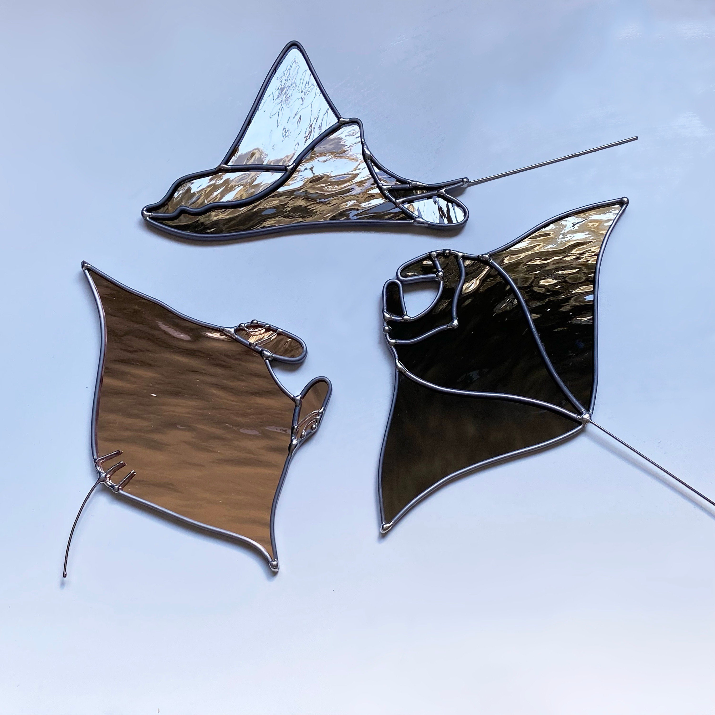 Mirror Rays Stained Glass Wall Art | Etsy